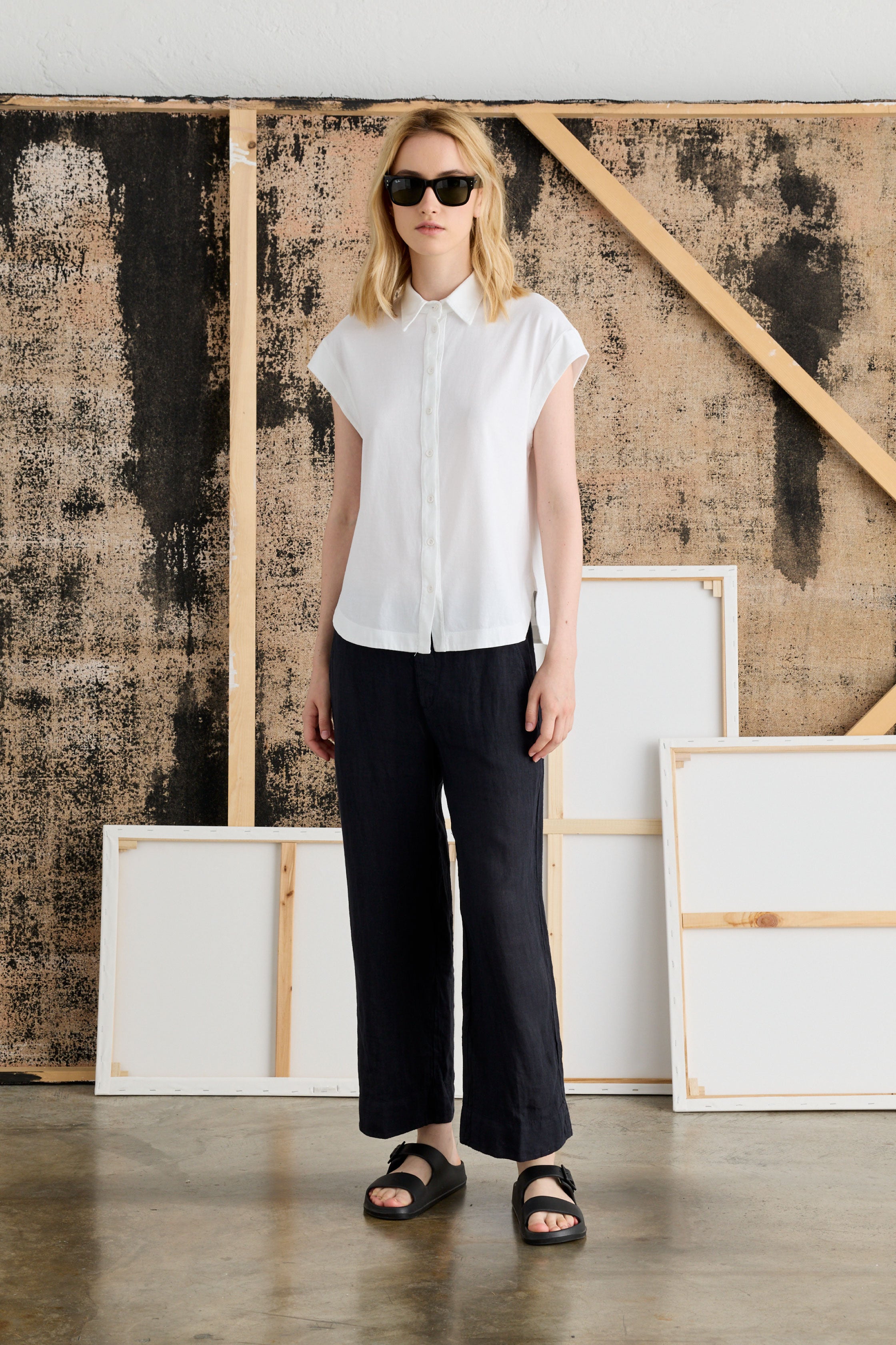 Shirt with Winged Sleeves Garment-Dyed 6590 2791 – European Culture